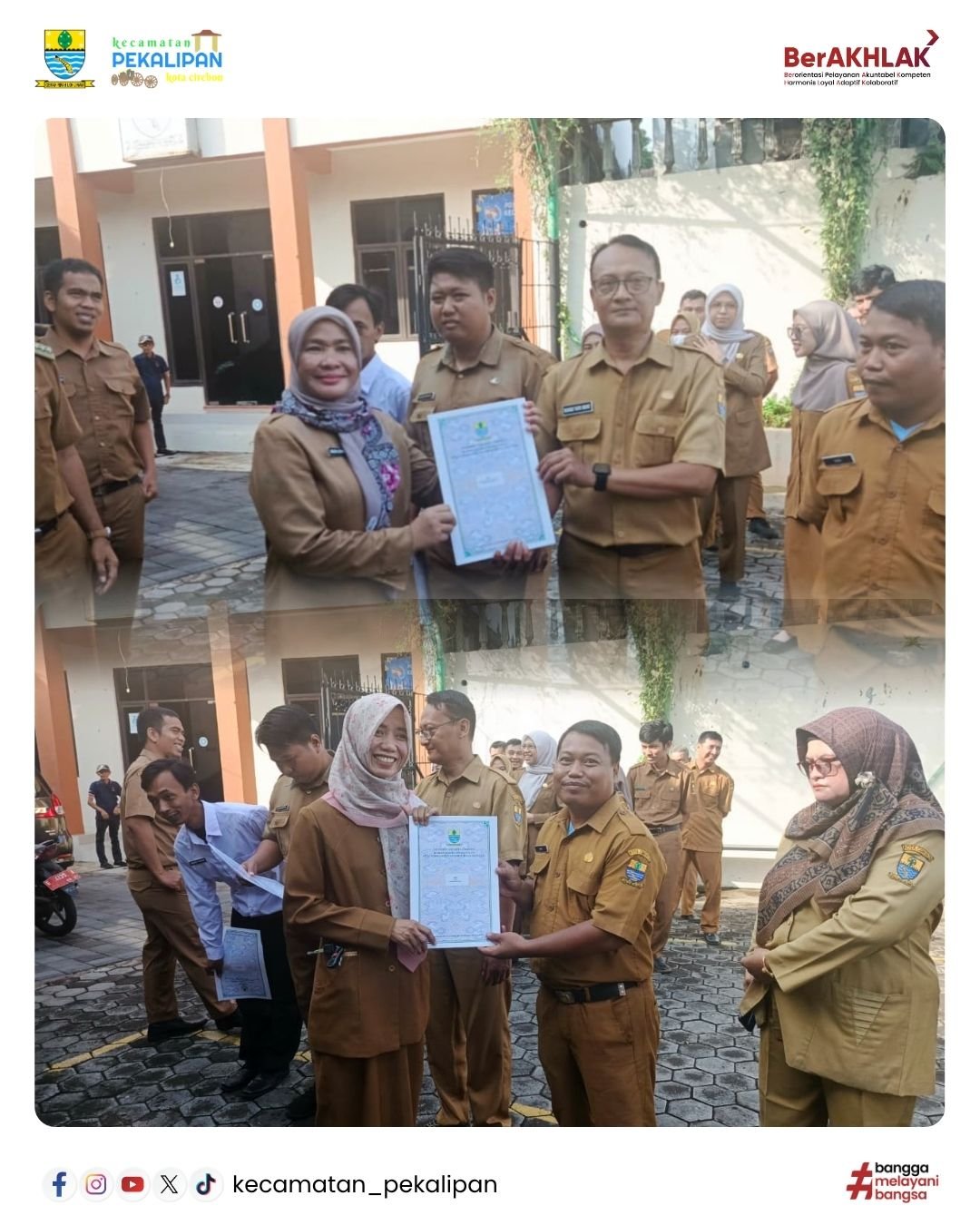 Camat Gandi Pimpin Apel Pagi dan Resmikan Penyerahan SK PPPK Paruh Waktu - Kecamatan Pekalipan