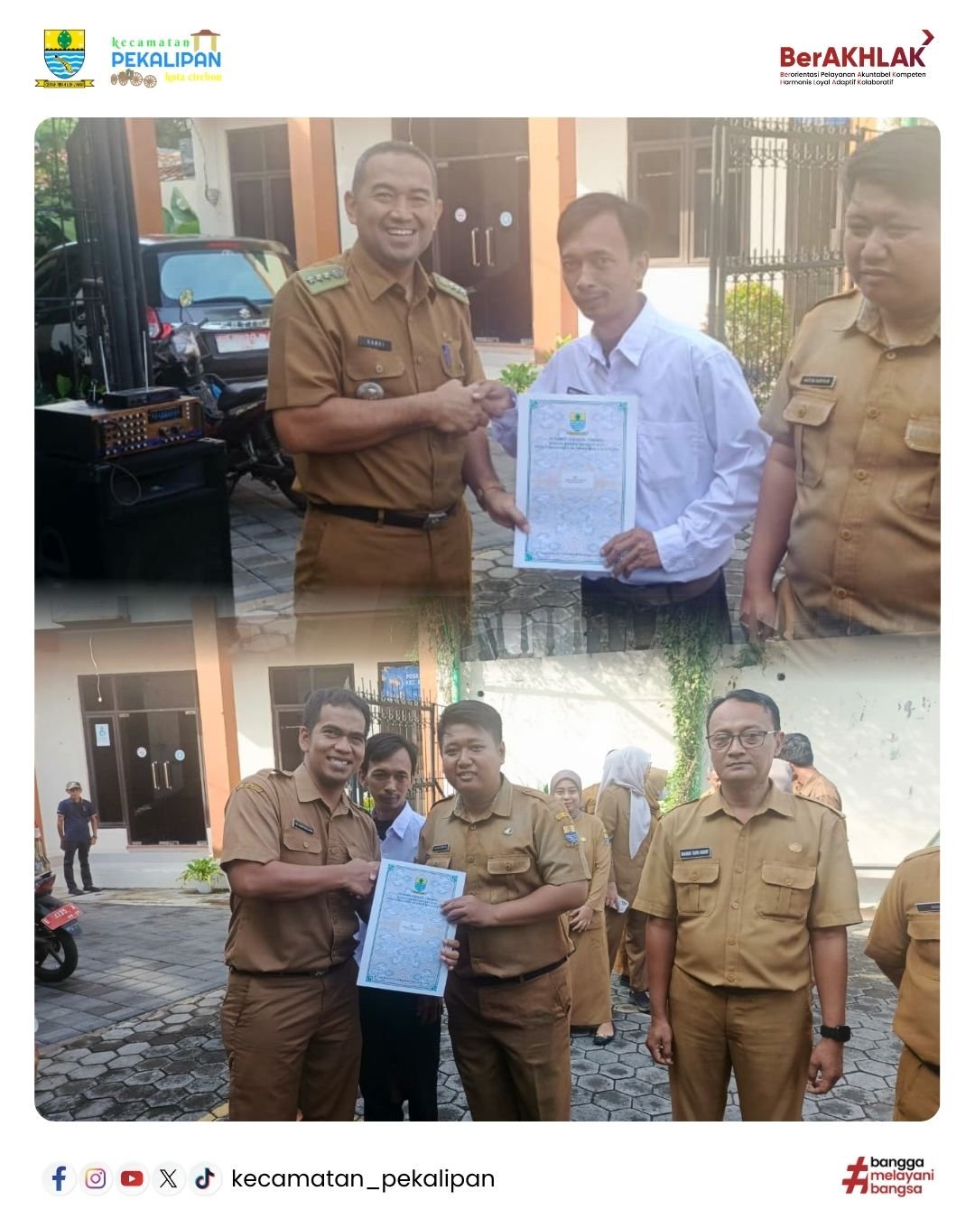 Camat Gandi Pimpin Apel Pagi dan Resmikan Penyerahan SK PPPK Paruh Waktu - Kecamatan Pekalipan